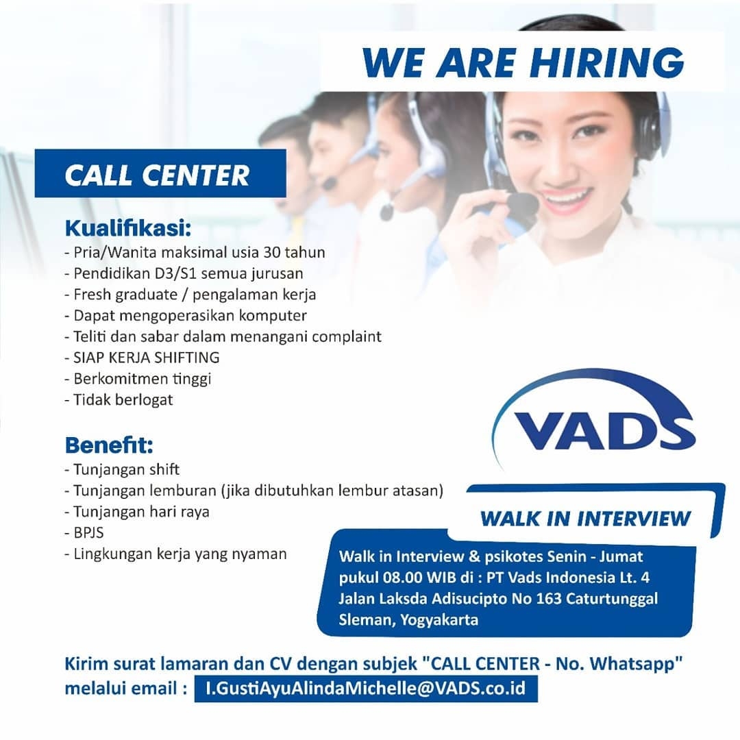Lowongan Kerja PT Vads Indonesia di Solo - INFO LOKER SOLO
