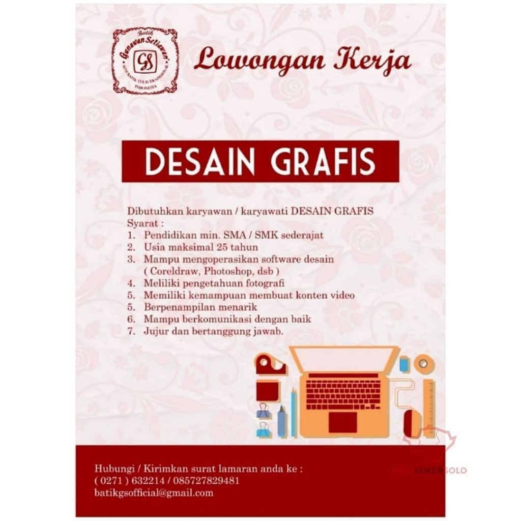 Desain Grafis Batik Gunawan Setiawan Terbaru - INFO LOKER SOLO