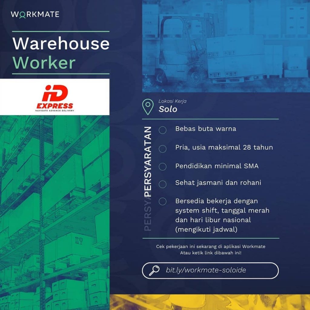 Lowongan Kerja Warehouse Worker ID Express Solo - INFO LOKER SOLO