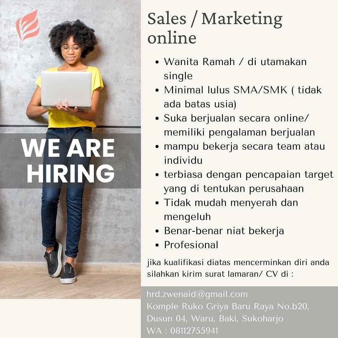 Lowongan Kerja Sales Marketing Online ZwenaID - INFO LOKER SOLO