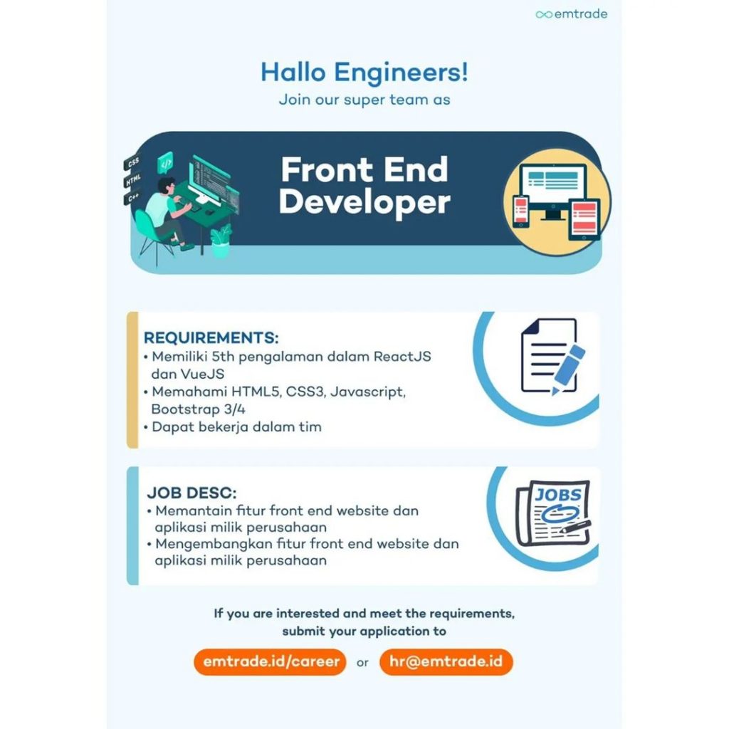 Lowongan Kerja Super Team Emtrade Indonesia di Surakarta - INFO LOKER SOLO