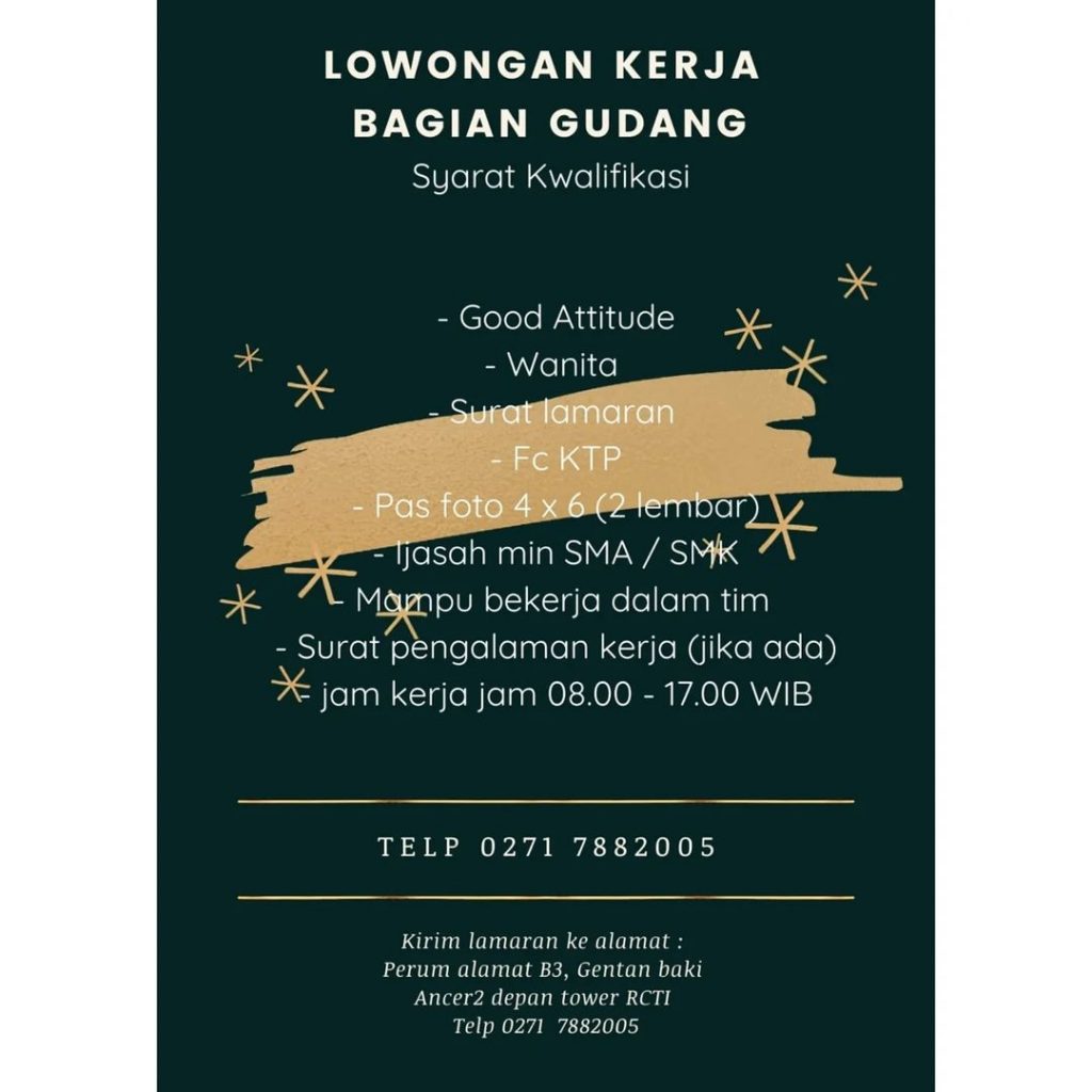 Lowongan Kerja Karyawan Toko Fashion di Gentan - INFO LOKER SOLO