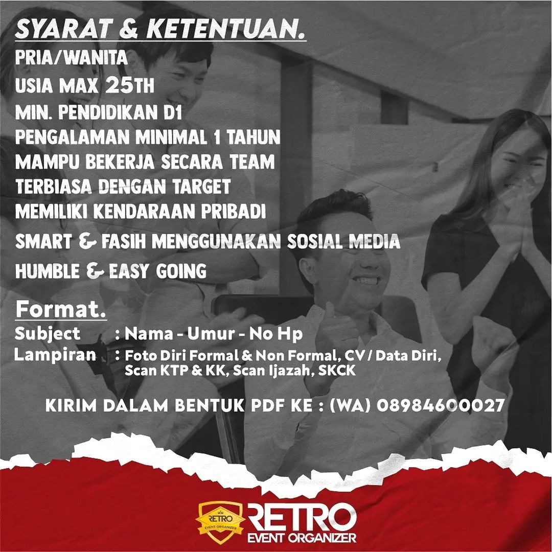 Lowongan Kerja Marketing Retro Event Organizer di Solo - INFO LOKER SOLO