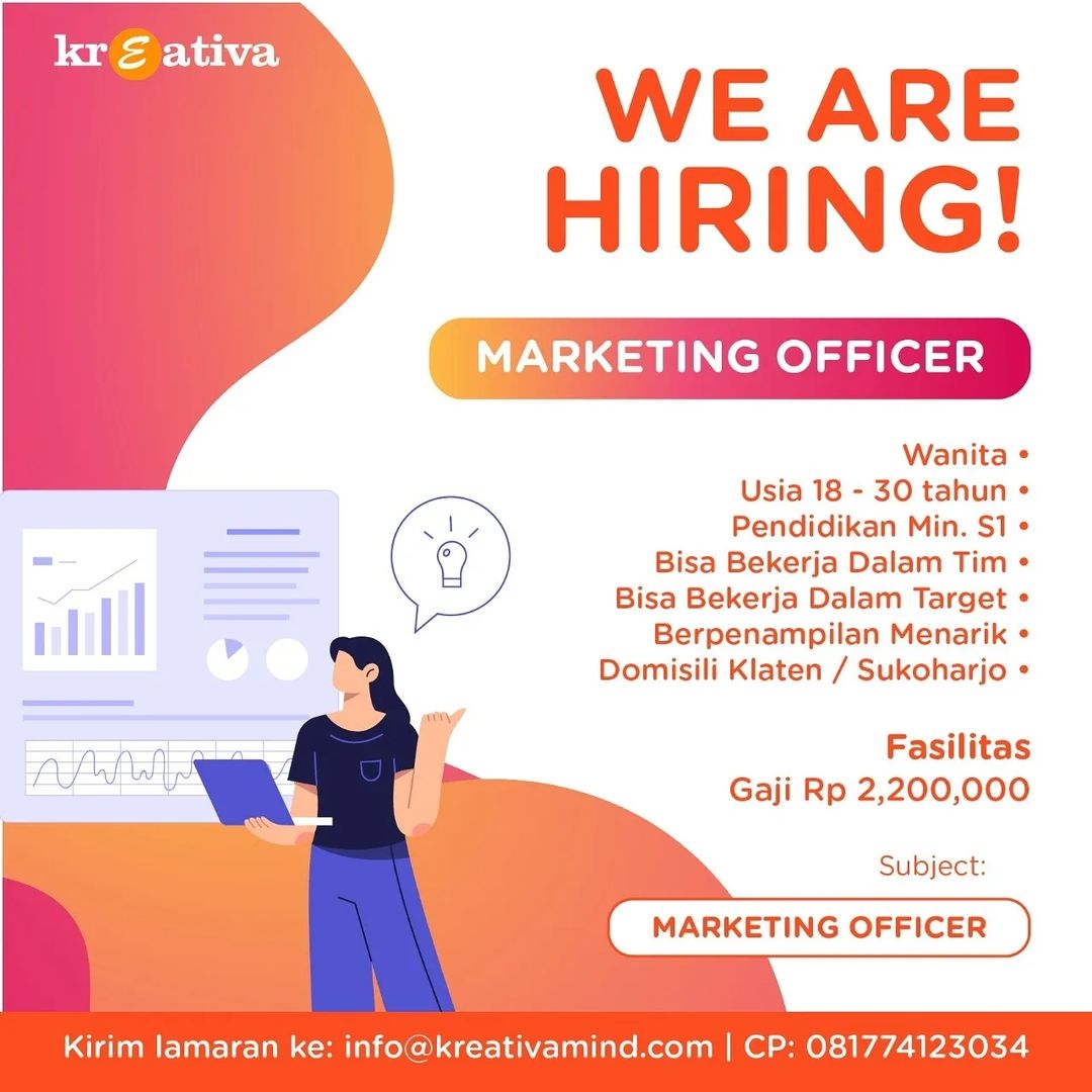 Lowongan Kerja Marketing Officer Kreativa di Solo - INFO LOKER SOLO