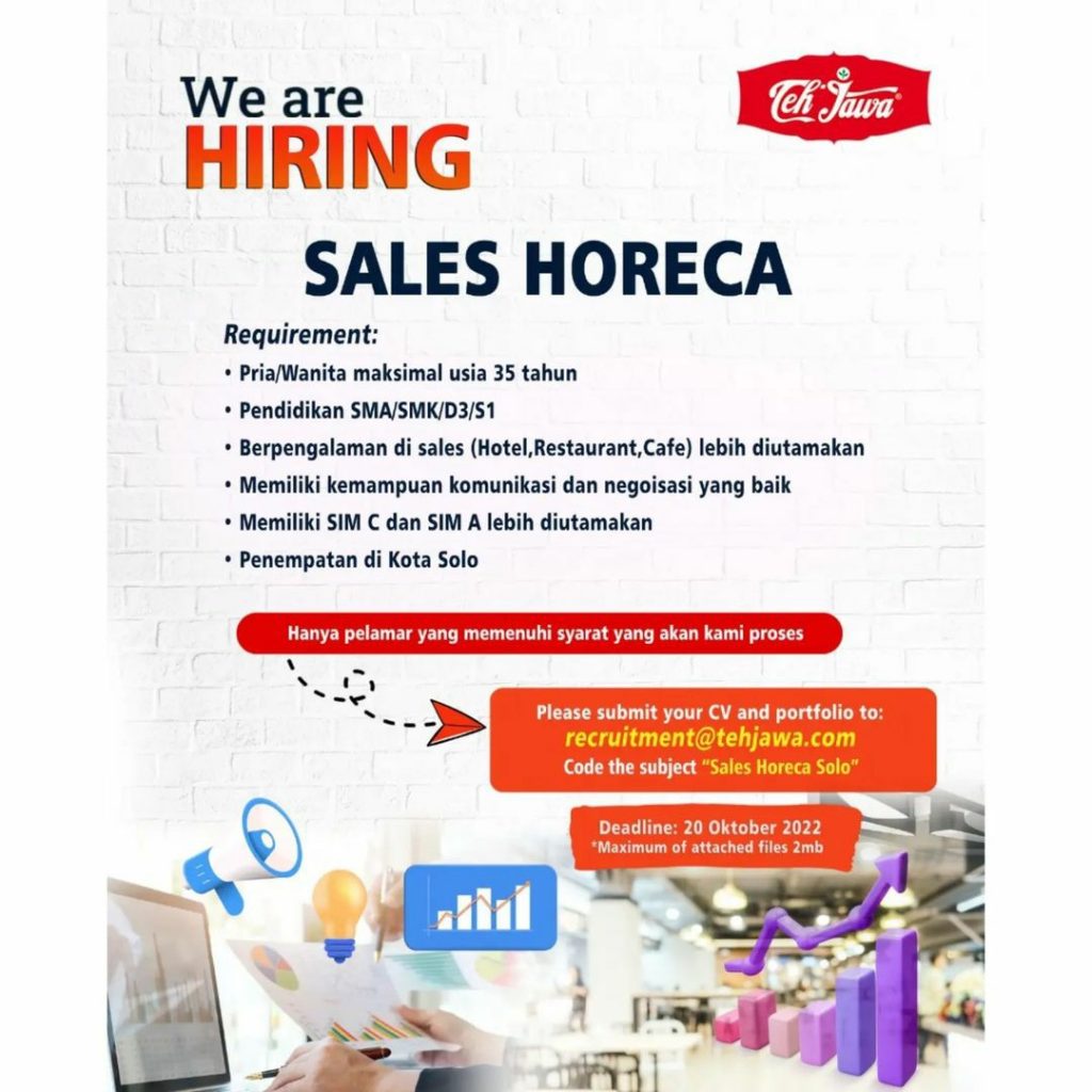 Lowongan Kerja Oktober 2022 Sales Teh Jawa di Solo - INFO LOKER SOLO