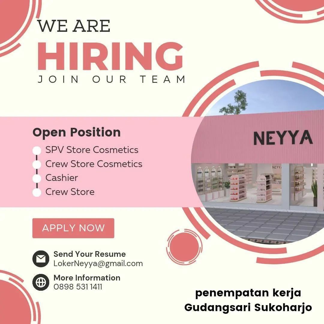 Lowongan Kerja Desember 2022 Crew Store Neyya di Solo - INFO LOKER SOLO