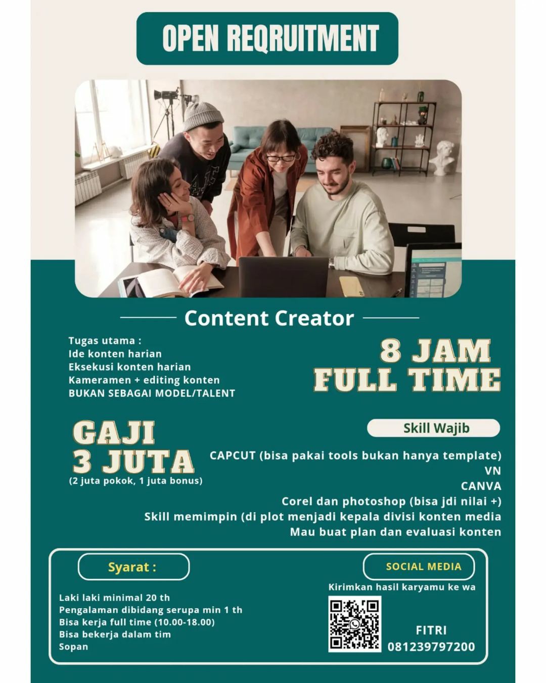 Lowongan Kerja Mei 2023 Content Creator Online Shop di Solo - INFO ...