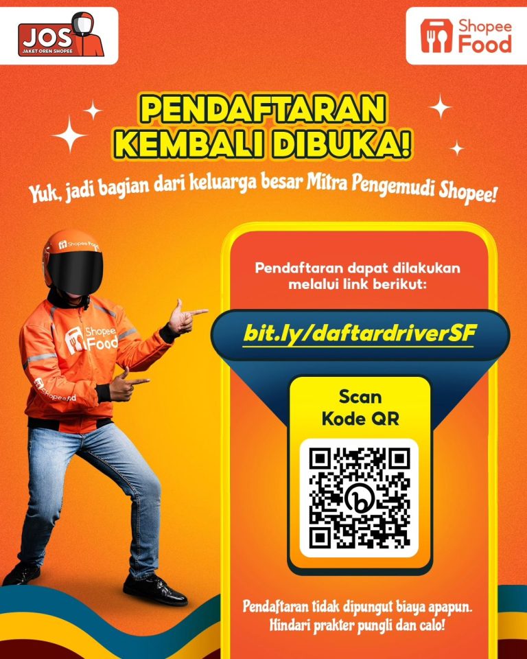 Lowongan Kerja Agustus 2024 Driver Shopee Food di Solo - INFO LOKER SOLO