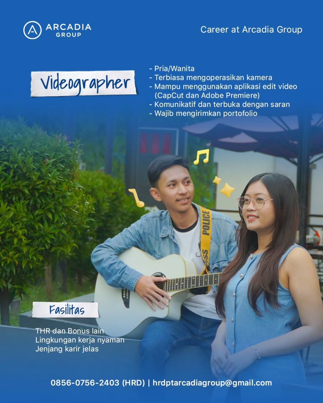 Lowongan Kerja Februari 2026 Videografer Arcadia Group di Solo - INFO ...